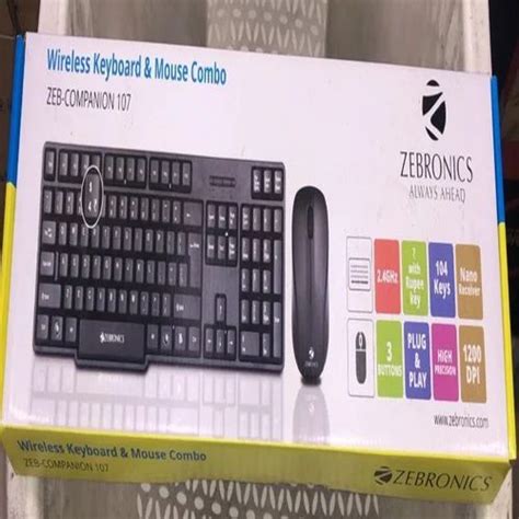 Zebronics Wireless Keyboard Mouse Combo At ₹ 479 Piece Keyboard Mouse Combo In Vadodara Id