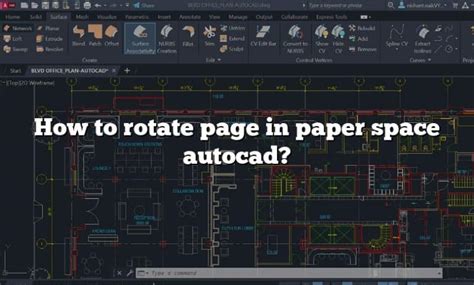 How To Rotate Page In Paper Space Autocad