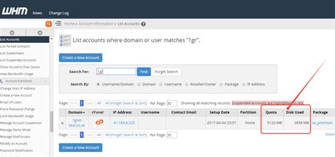 Whm Check Disk Space Usage Of All Cpanel Accounts