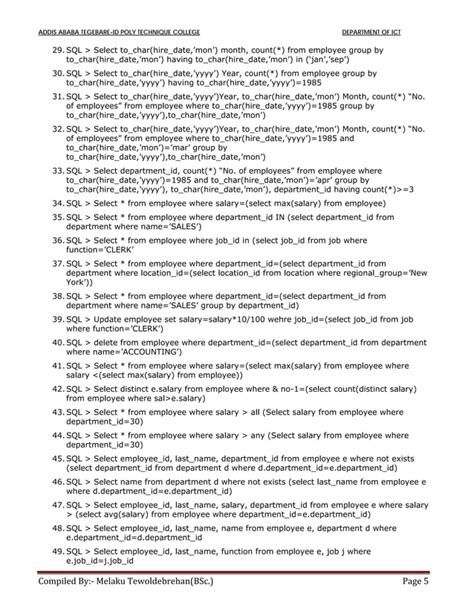 Sql Queries Questions And Answers Pdf