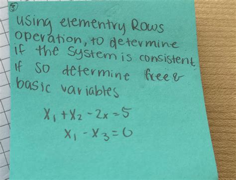 Solved 3using Elementry Rows Operation To Determine If