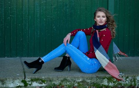 Wallpaper pose street model jeans Tatjana for mobile and desktop section девушки