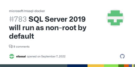 SQL Server 2019 Will Run As Non Root By Default Issue 783