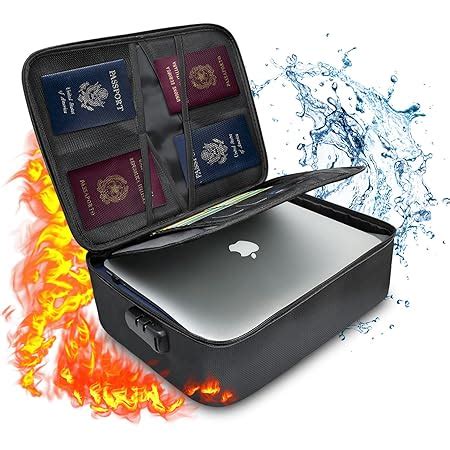 Amazon Com DocSafe Document Bag With Lock Fireproof 3 Layer File Storage Case With Water