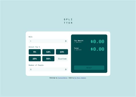 Frontend Mentor Desktop First Tip Calculator Using Css Grid And