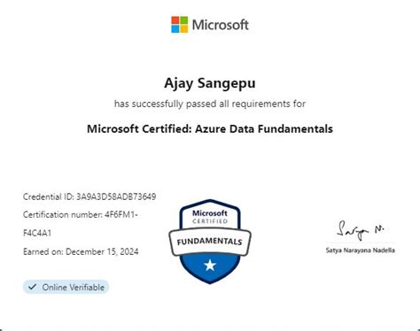 Ajay S On Linkedin Azure Microsoftcertification Datafundamentals