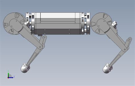 2 四足机器人菠萝狗0 Solidworks 2018 模型图纸免费下载 懒石网