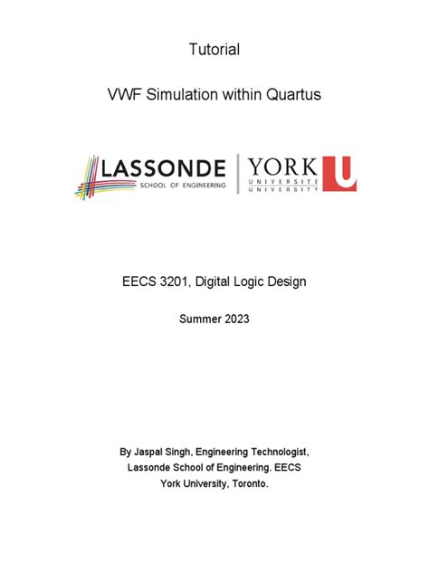 Vwf Simulation In Quartus Pdf Simulation Computer Engineering