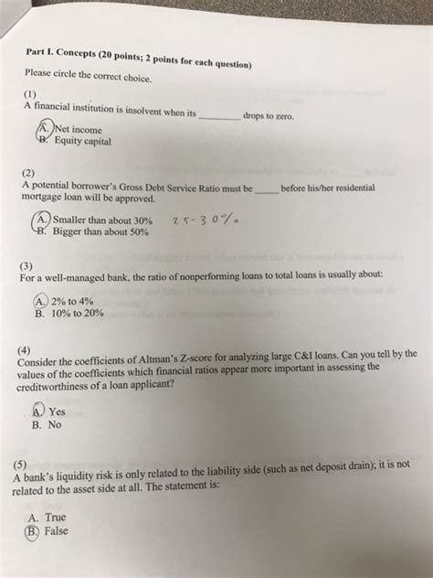Solved Part I Concepts 20 Points 2 Points For Each Chegg Com