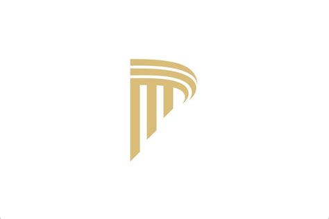 Premium Vector Simple Pillar Logo Vector Illustration In Gold Color