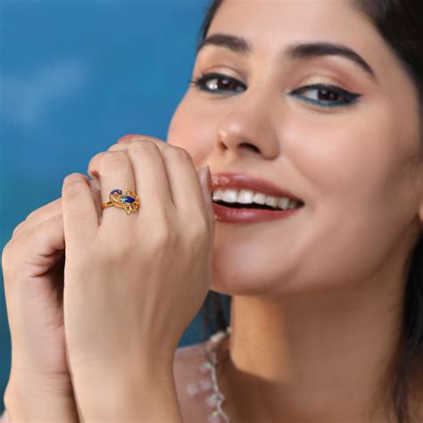 Emerging Royalty Peacock Gold Ring Candere By Kalyan Jewellers