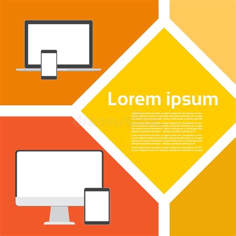 Responsive Design Laptop Phone Tablet Desktop Device Screen Size Stock Vector Illustration Of