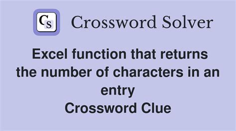 Excel Function That Returns The Number Of Characters In An Entry