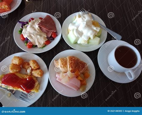 One Of The Breakfast Menus At A Hotel In Palembang Indonesia Stock