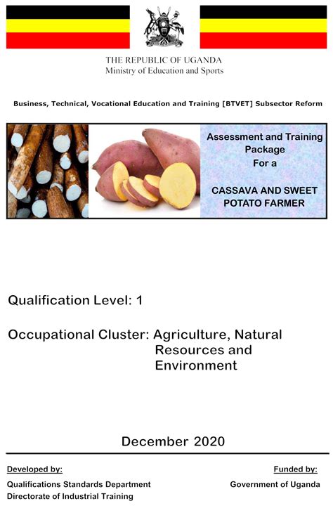 Cassava And Sweet Potato Farmer Directorate Of Industrial Training