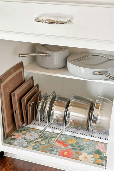 How To Organize Pots And Pans In Kitchen Cabinets Caitlin Marie Design