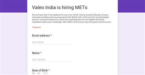 Marimuthu Mariappan On Linkedin Valeo India Is Hiring Mets
