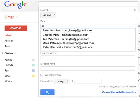 Gmail Adds Advanced Search Autocomplete Refresh POP Accounts Filters