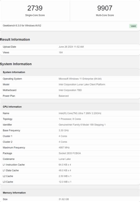 Intel Core Ultra 7 268v Lunar Lake Cpu Benchmarks Leak Up To 20 Faster Single Thread Uplift