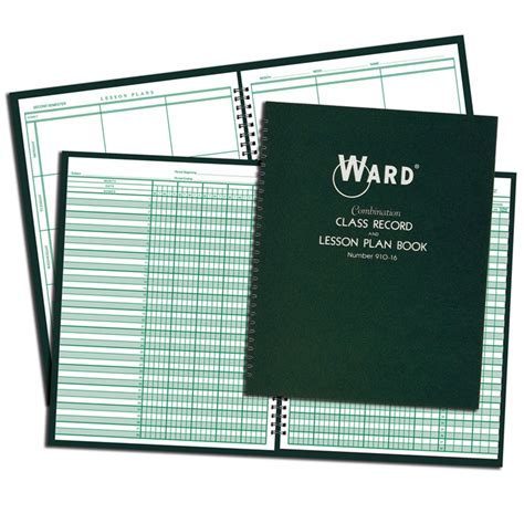 Ward Combination Record And Lesson Plan Book 9 10 Week And 6 Periodsday War91016 Hubbard
