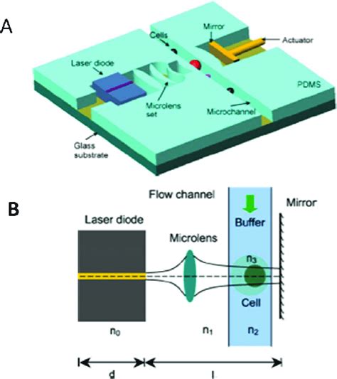 A Schematic Of Monolithically Integrated Optofluidic External Cavity
