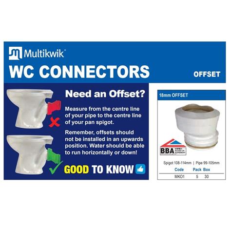 Multikwik Mm Rigid Offset WC Connector MKO