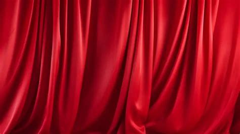 매혹적인 구겨진 빨간 커튼 텍스처 배경 이미지