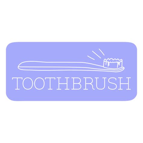Diseño Png Y Svg De Línea De Etiquetas De Baño De Cepillo De Dientes