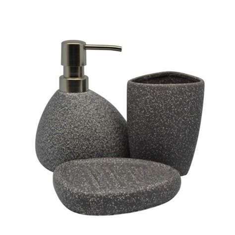 Ποτηράκι Μπάνιου Κεραμικό Γκρι 7 3x7x10