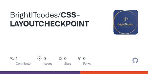 GitHub BrightITcodes CSS LAYOUTCHECKPOINT