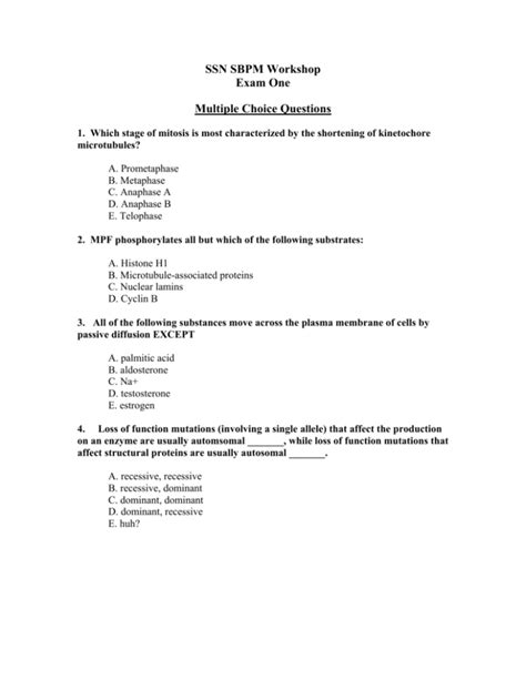 Multiple Choice Questions