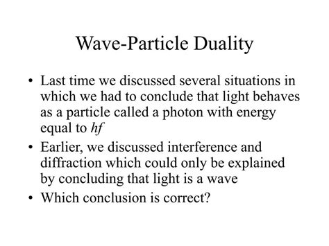 PPT Wave Particle Duality PowerPoint Presentation Free Download ID