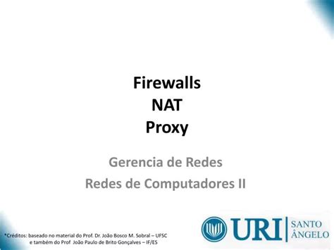 PPT Firewalls NAT Proxy PowerPoint Presentation Free Download ID