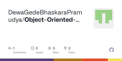 Github Dewagedebhaskarapramudyaobject Oriented Programming