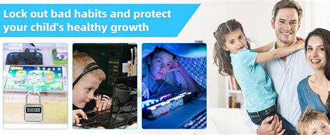 Kenrone Combination Lock Metal Timer Lock Timers Usb Rechargeable Time Timer Padlock With 1m