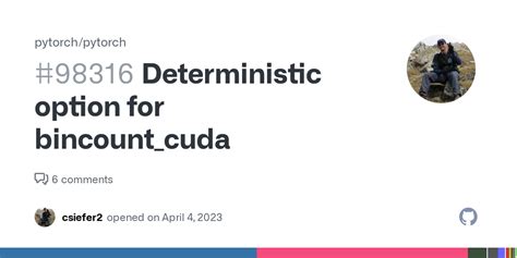 deterministic option for bincount cuda · issue 98316 · pytorch pytorch · github