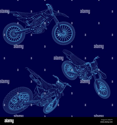 Bike Wireframe Bike Outline Set Images Vector Illustration 3d Stock Vector Image And Art Alamy