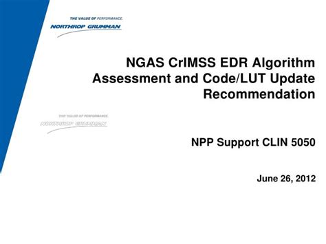 ppt ngas crimss edr algorithm assessment and code lut update