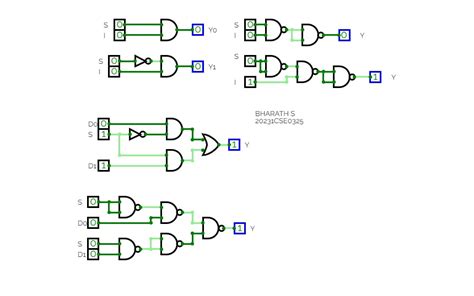 Circuitverse 21 Mux And Demux Using Basic And Nand Gate Experiment