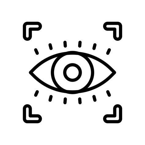 Retina Scanning Icon In Vector Illustration Vector Art At Vecteezy