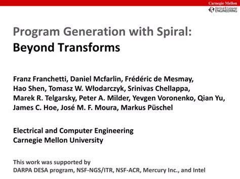Ppt Program Generation With Spiral Beyond Transforms Powerpoint