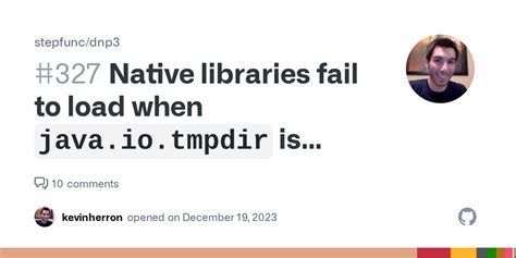 Native Libraries Fail To Load When `tmpdir` Is Relative · Issue 327 · Stepfuncdnp3