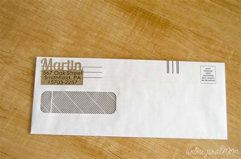 DIY Return Address Labels UnOriginal Mom