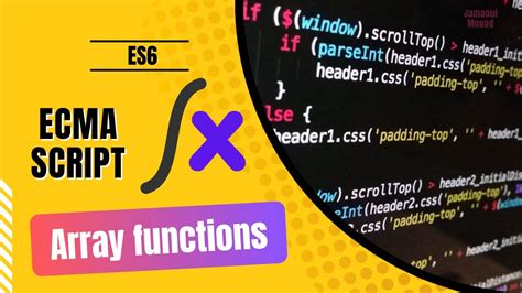 8 Ecmascript Darija Array Functions Youtube