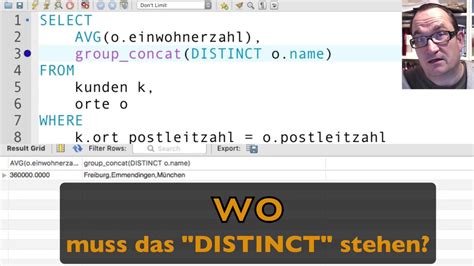 group concat und distinct in mysql mit Übung deutsch youtube