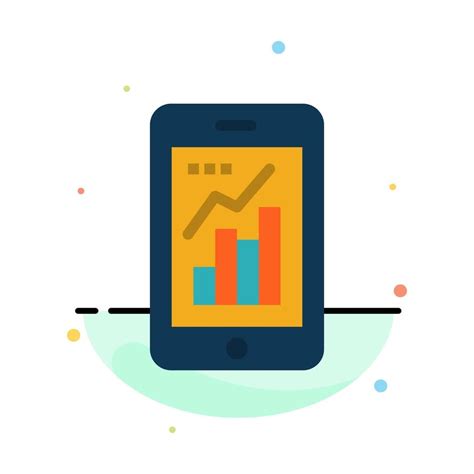 Graph Analytics Info Graphic Mobile Mobile Graph Abstract Flat Color Icon Template 15170195