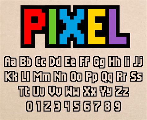 Game Font Pixel Font Gamer Font Pixel Art Font Pixel Text Font Game