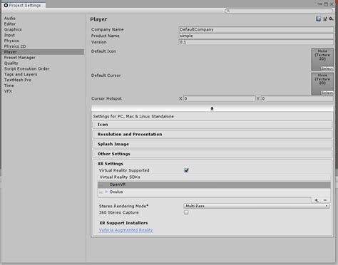 Simple Unity Vr Project