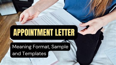 Appointment Letter Meaning Format Sample And Templates