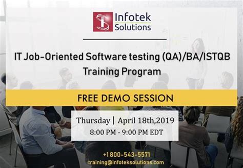 it job oriented software testing qa ba istqb training program richmond herndon baltimore